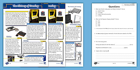 Create a Video Game Character Worksheet