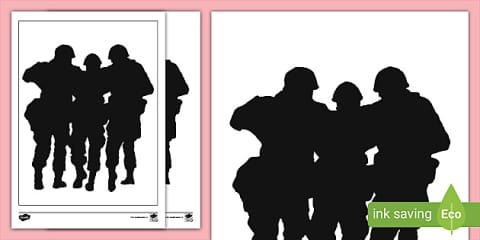 Anzac Day Silhouette Craft Activity