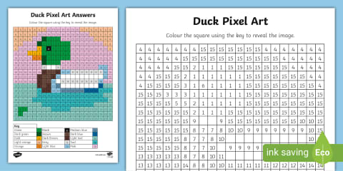 Fox Pixel Art Template