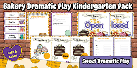 Coffee Shop Dramatic Play Pack