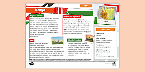 KS2 Kenya PowerPoint - Geography - Twinkl