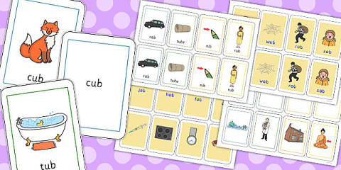 Final B Sound Word Mat