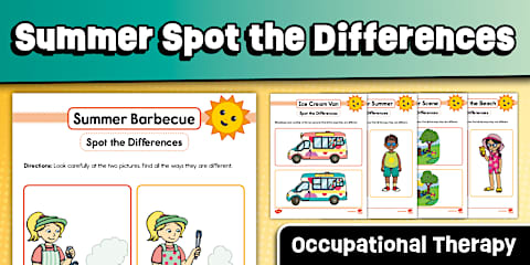 Spring Spot the Difference Visual Perception Activity Sheets for ...
