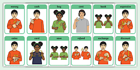 Auslan Drinks Word Cards