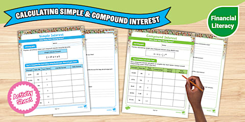 Calculating Simple Interest Activity Sheet