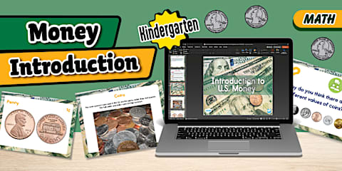 Piggy Bank: Money Counting PowerPoint for K-2nd Grade