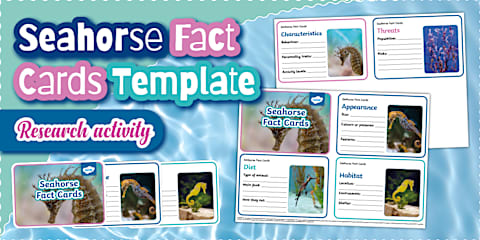Seahorses Hexagon Writing Template