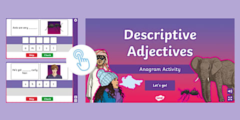Spot the Adjective Interactive Multiple Choice Quiz
