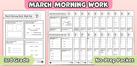 Third Grade April Morning Work Pack