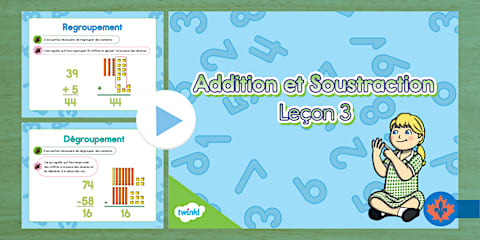 Grade 1 Addition and Subtraction PowerPoint Lesson 3 French