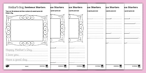 Year 4 Mother's Day Length Open-Ended Worksheet
