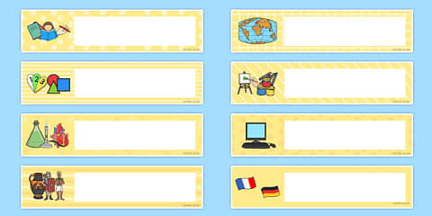 Daily Timetable Labels
