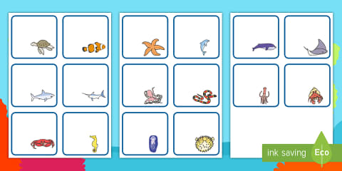 Editable Drawer - Peg - Name Labels (Sea Creatures) - Under the Sea