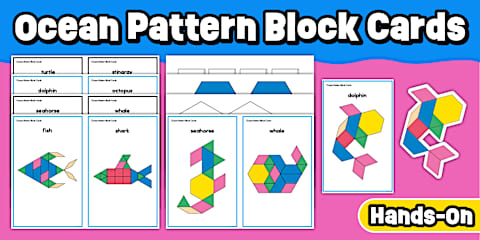 Dinosaur Pattern Block Mats for Learning Shapes, Patterns, and Fine ...