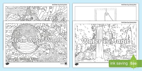 Save Water Colouring Comic Strip Activity
