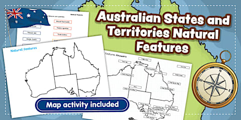 Map of Australia Jigsaw Cut and Paste Activity