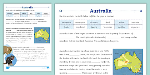 Australia Grid Reference Worksheet