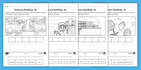Phonics Sentence Building: th-