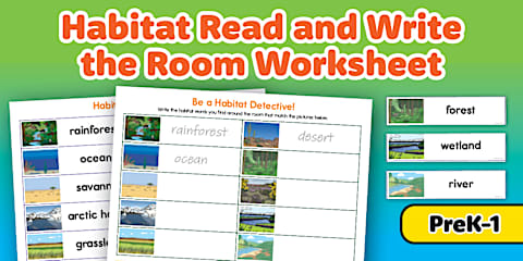 Animal Habitats Sorting Activity: Woodland and Ocean for K-2nd Grade