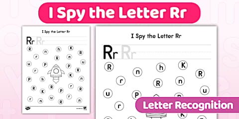 Letter Rr Words: Letter Recognition Worksheet for PreK-K