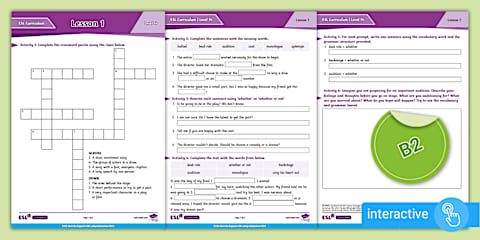 ESL Curriculum Level 14 Lesson 3 Interactive Activity Sheet