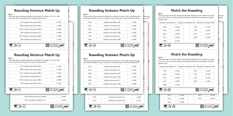 Rounding to the Nearest 10, 100 or 1000 Activity Sheet - KS2