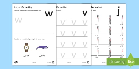 Level 3 Letter Formation Practice Worksheets