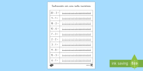 Ejercicios de sumas con recta numérica | Spanish Addition With Number Lines