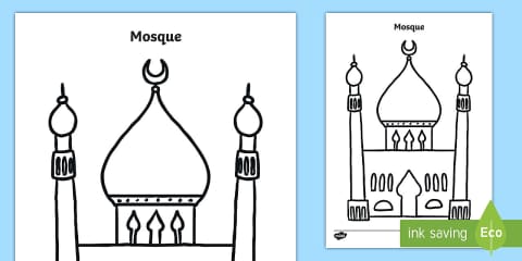 Mosque Folding Art Template
