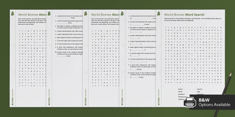 Grassland Biome Word Search