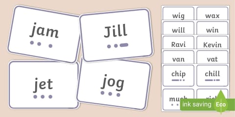 Neutral Phase 5 Sound Button Word Cards