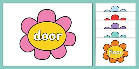Year 1 Common Exception Words on Flowers
