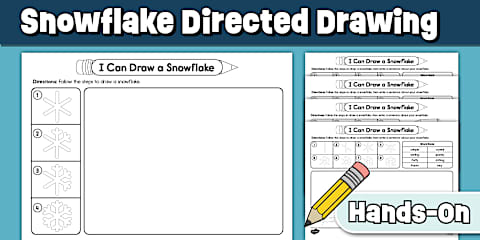 Mitten Directed Drawing | Printable Draw and Write Worksheets