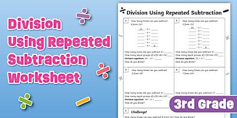 Repeated Subtraction Strategy for Division PowerPoint
