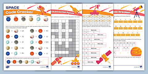 Space Maths Activities and Puzzles