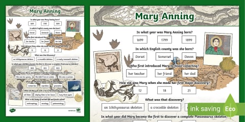 Mary Anning Sequencing Worksheet