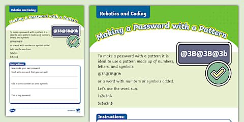 Perfect Passwords Worksheet