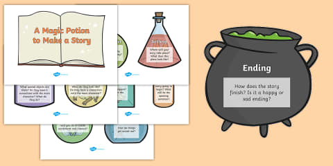 KS2 Magic Potion Ingredients to Make a Story Display Cut-Outs - writing ...