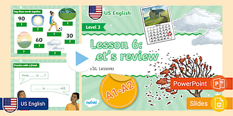 ESL Curriculum (US-English Version) Level 3, Lesson 6 Interactive Worksheet