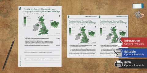 KS3 Geography: Population Match and Draw 1