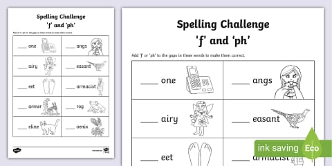 Ph Words: Differentiated Worksheets for Kids