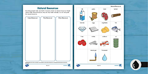 Natural Resources Renewable and Non-Renewable Display Poster