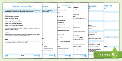 Older Learners Early English Language Assessment Pack