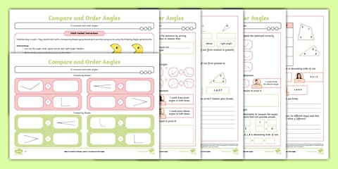 Identify Angles Maths Activity Sheets