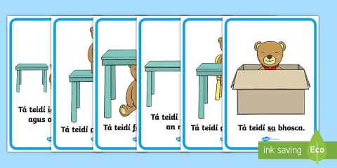 An Aimsir Láithreach Ceisteanna agus Freagraí Display Posters Gaeilge