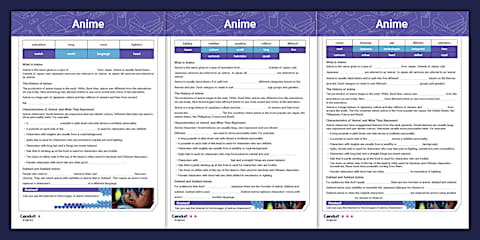 Reinforcing Full Stops: Anime Themed Activity Sheet