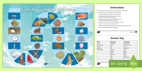 Living and Non-Living Vocabulary Word Cards
