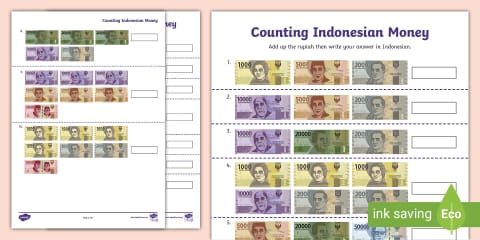Indonesian Money - Interactive Matching Activity