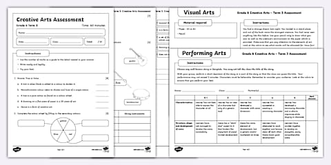 Grade 4 Creative Arts - Term 3 - Visual Arts Assessment and Rubric ...