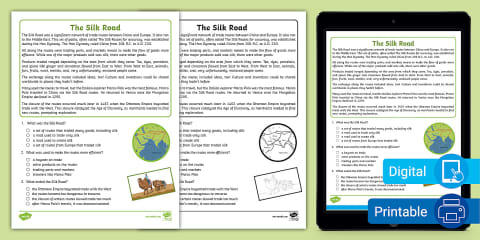 The Silk Road Fact File Template - Twinkl